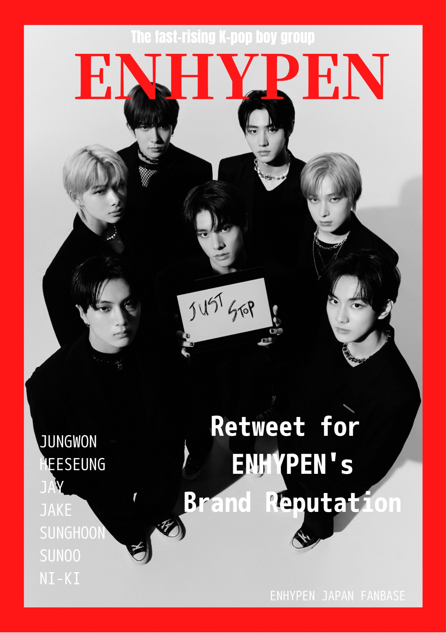 ENHYPEN JAPAN FANBASE on Twitter: "˗ˏ︎ 📈 Ⓔ︎Ⓑ︎Ⓡ︎ 🌸ˎ˗ このツイートをRTして #ENHYPEN のブランド力Ŭ̈P̆̈⤴︎･.｡* タグ🏷⸒⸒ ...