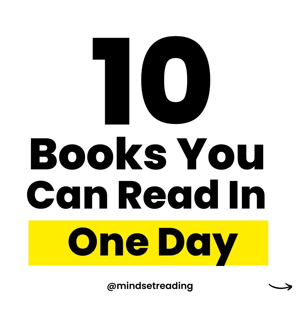 10 Books You Can Read In One Day 📚 - Thread from Mindset Reading ...