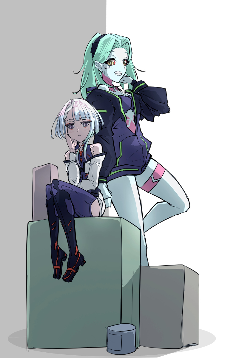 Lostloki on Twitter: "Little Lucy and Onee Rebecca #CyberpunkEdgerunners #Edgerunners #レベッカ ...