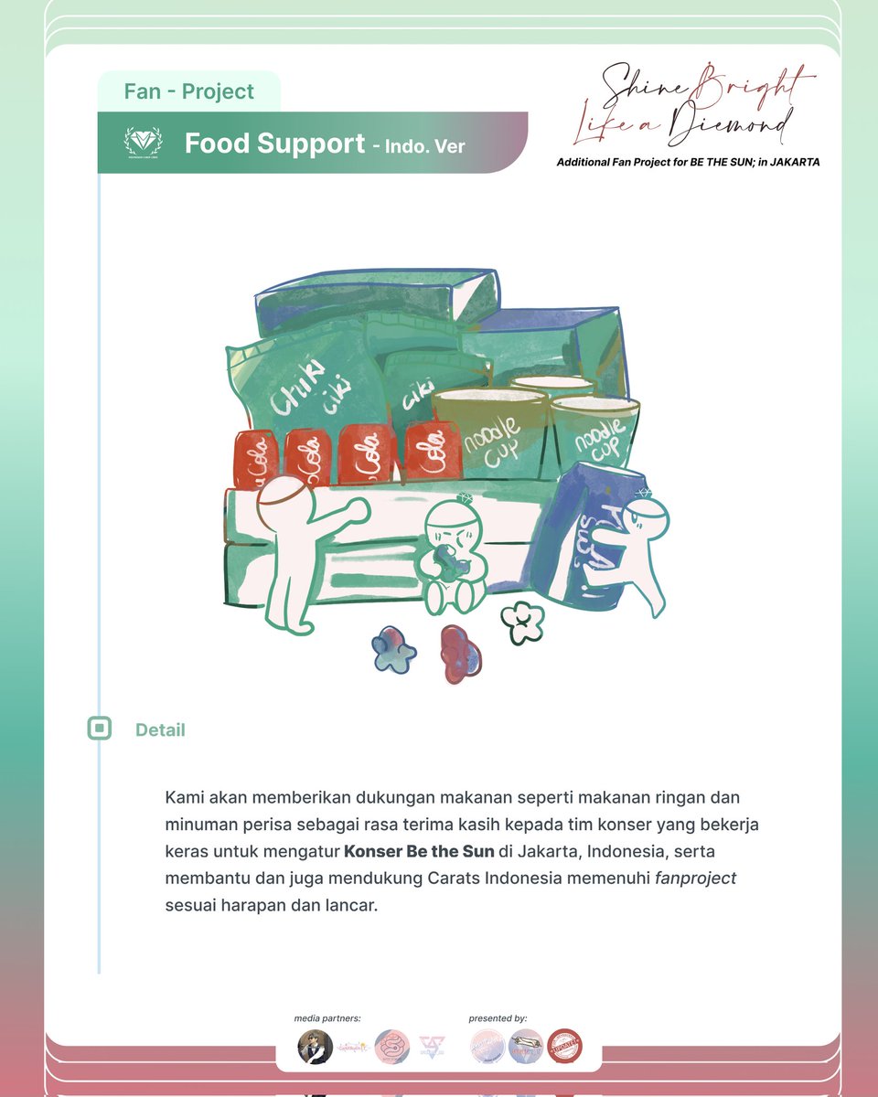 Mel~ on Twitter: "RT @IC_Crews: 💎 IC CREW PRESENT 💎 #BETHESUNinJKT OFFICIAL FANPROJECT FOOD ...