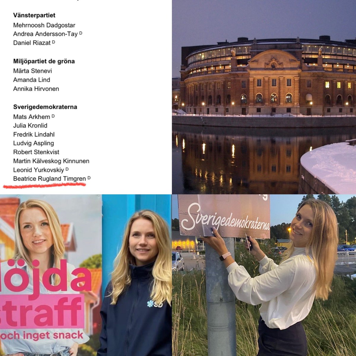 Beatrice Timgren on Twitter: "Rösträkningen är färdig och jag kan nu meddela att jag blivit ...