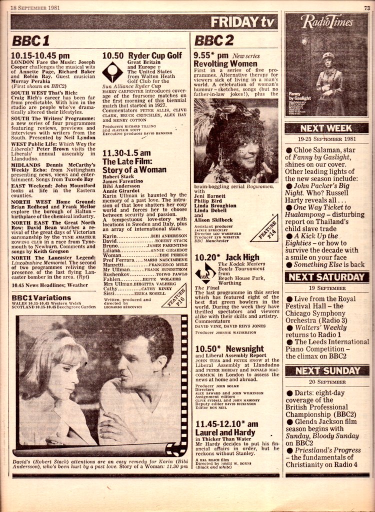 Graeme Wood on Twitter: "TV📺18/9/81 BBC2 4.50:Open University 6.55:News Summary 6.57:Leeds ...