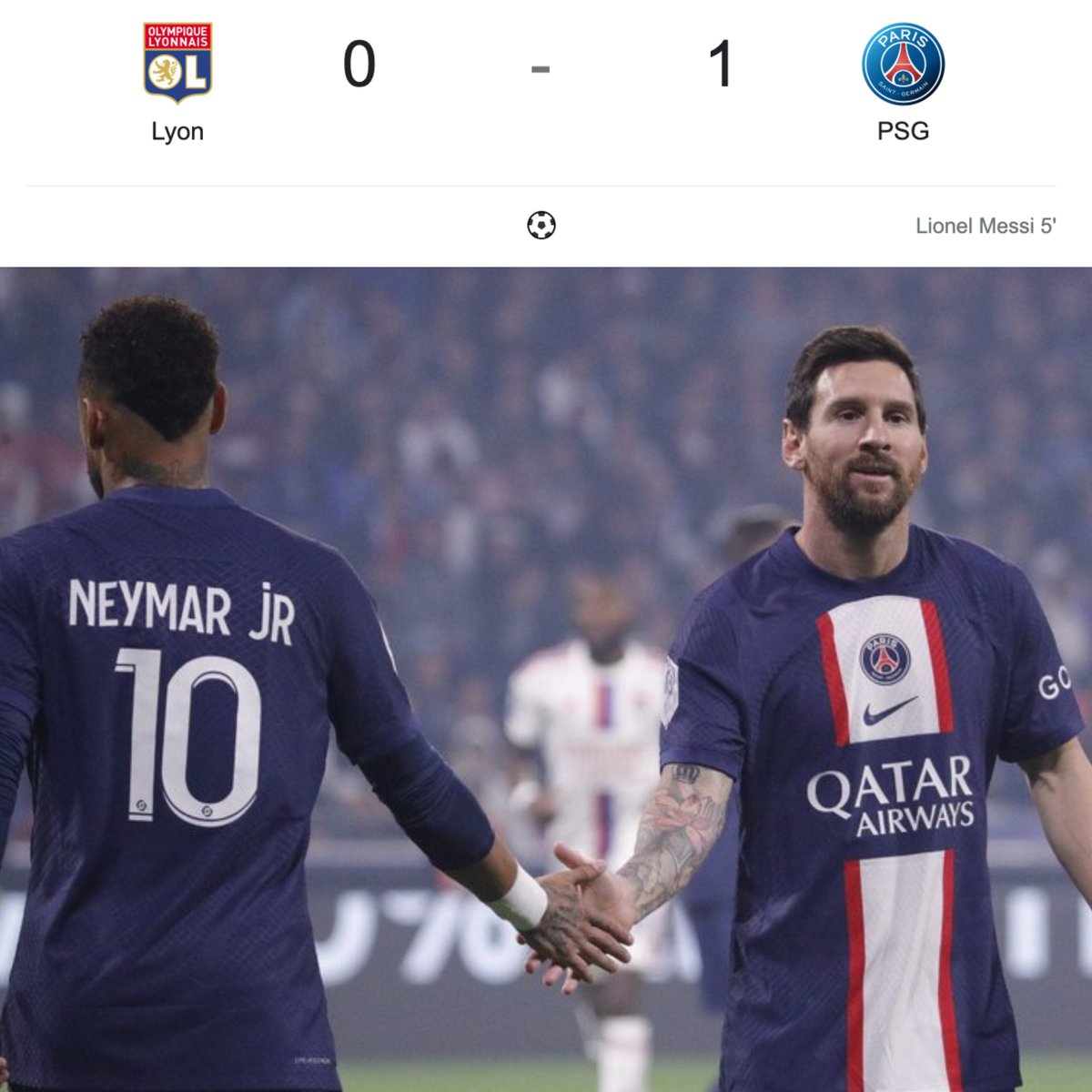Invictos on Twitter: "FT. Lyon 0-1 PSG. Los parisinos siguen INVICTOS: 22 de 24 pts. Golazo y ...