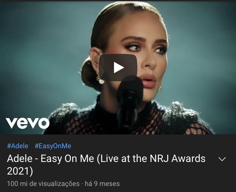 Adele Online on Twitter: "Artista inigualável: A performance de Adele com “Easy On Me” no NRJ ...