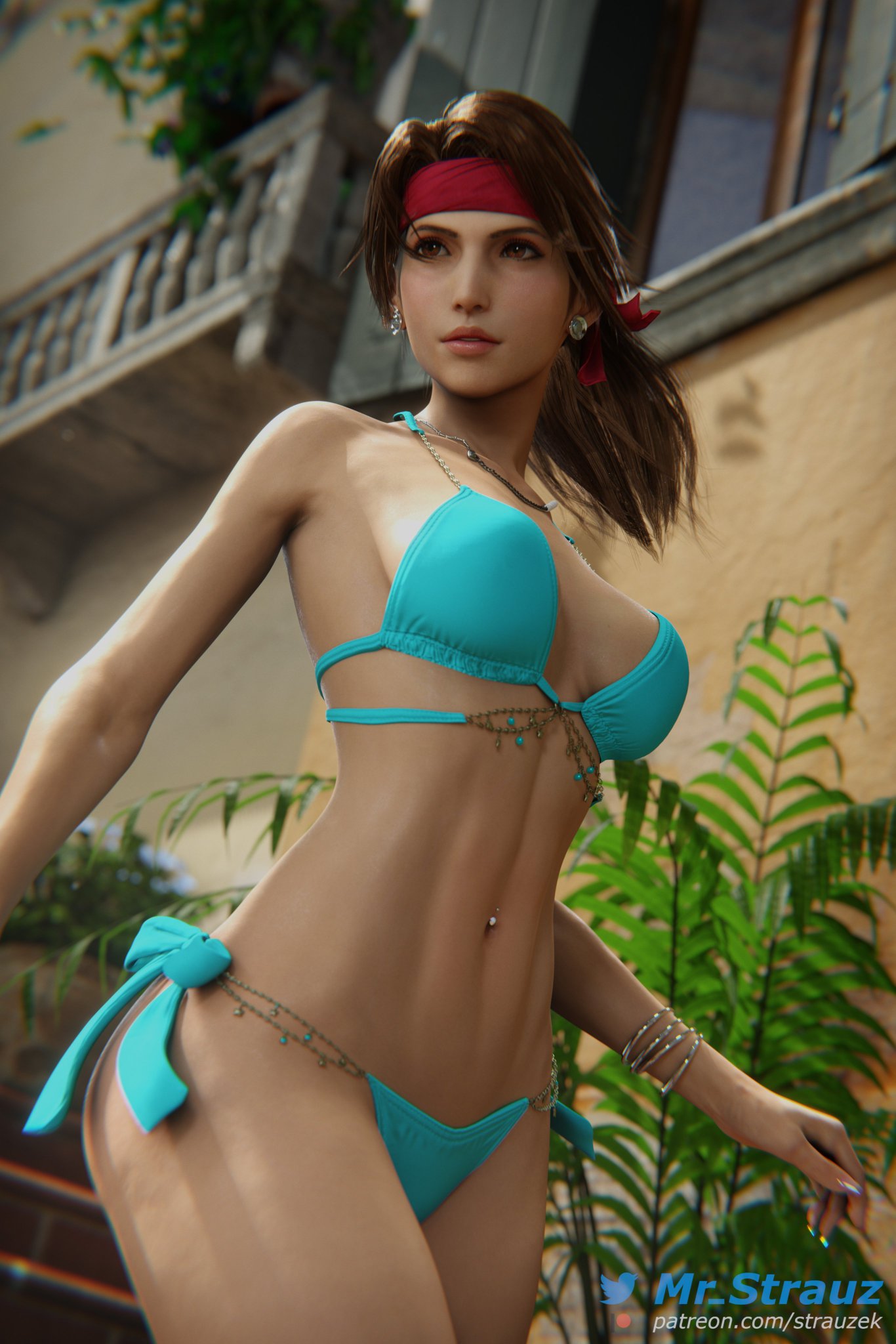 Mr_Strauz on Twitter: "Jessie Rasberry photoshoot set #Jessie_Rasberry #FF7Remake #BlenderEevee ...