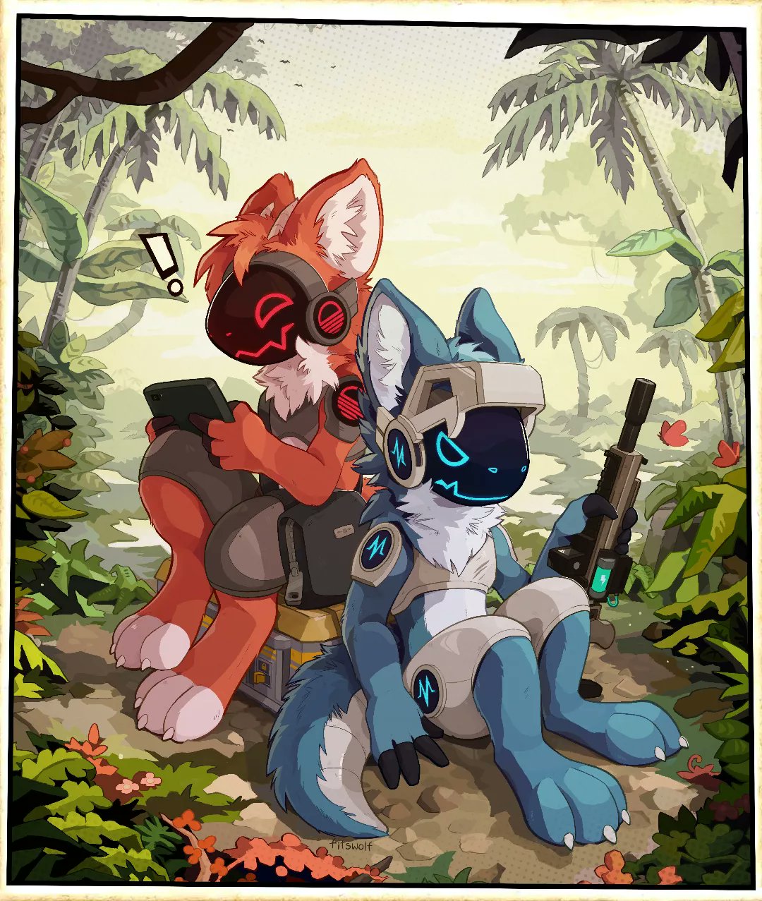 Fitswolf on Twitter: "Phase and Sawtooth - Some art I made of my protogens! https://t.co ...