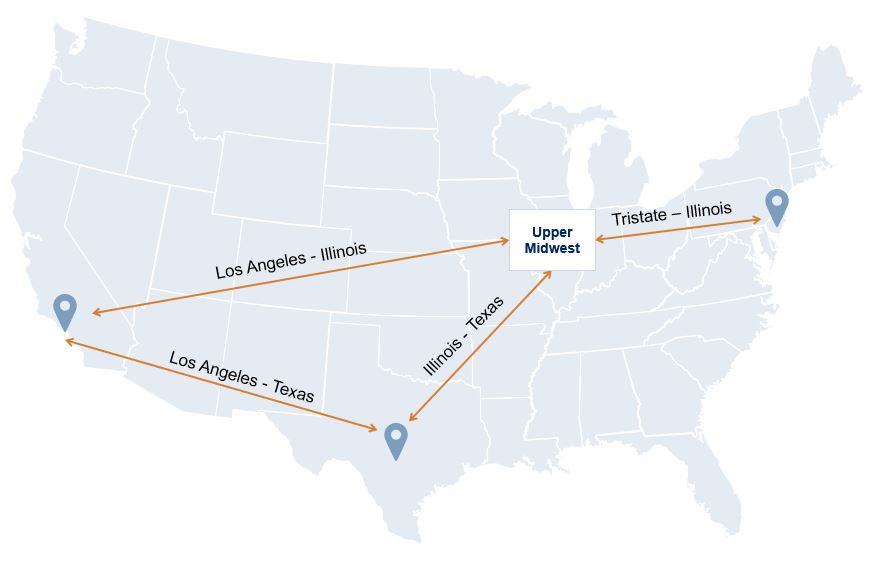 Ltl Freight From Usa Map For Texas