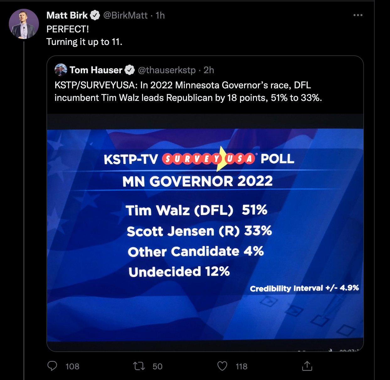 Aaron Rupar on Twitter: "Scott Jensen's lieutenant governor candidate, Matt Birk, highlights a ...