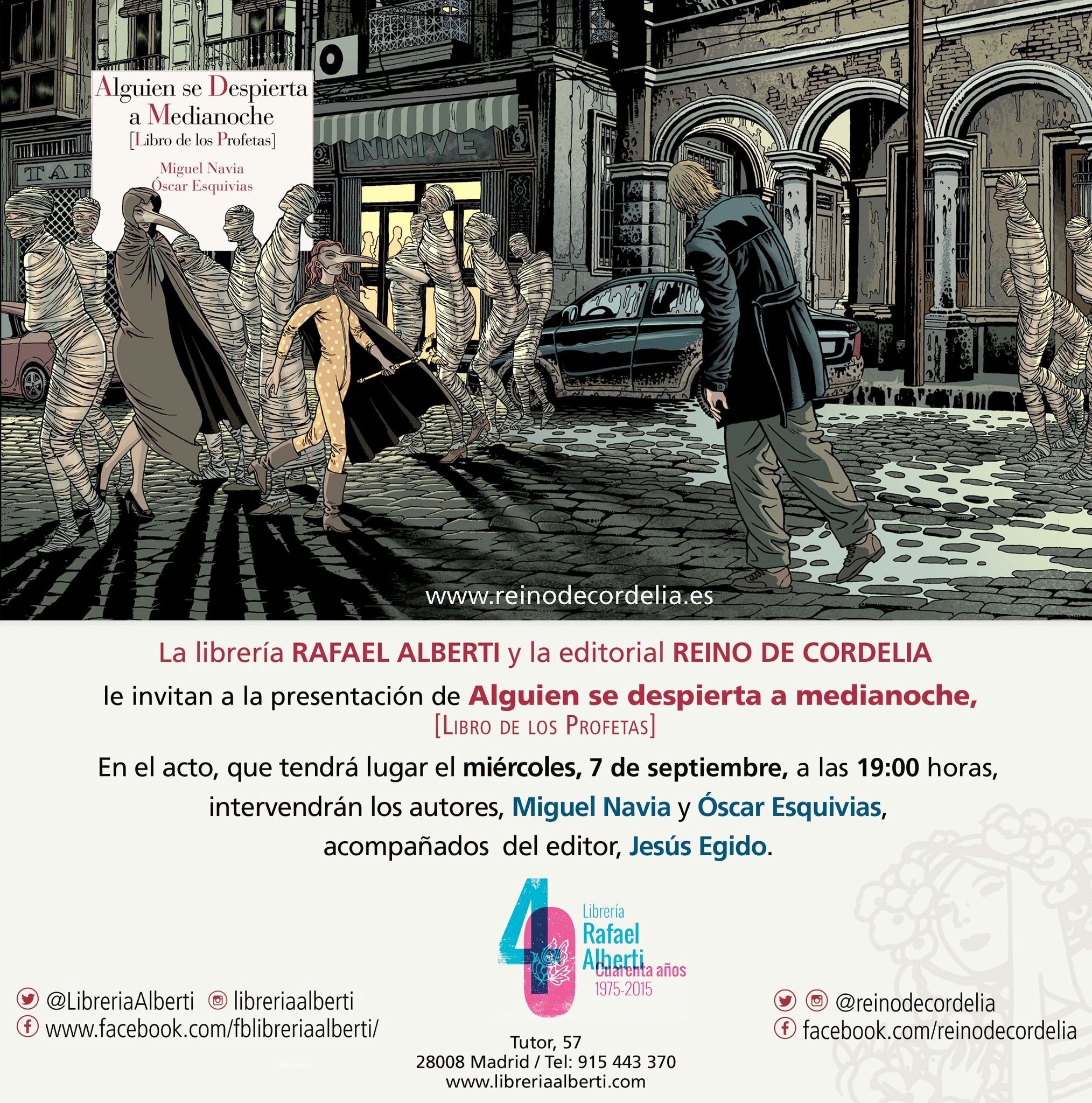Librería Alberti on Twitter: "Vamos a pasar una tarde de fábula con MIGUEL NAVIA y ÓSCAR ...