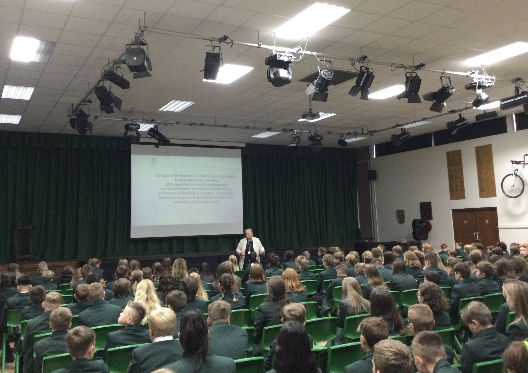 Newent School on Twitter: "Mrs Burke, Principal, welcoming our new Y7 ...