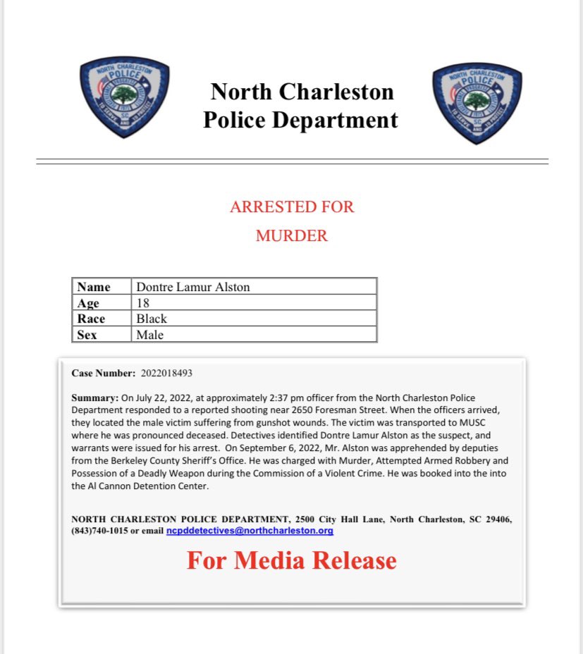 North Charleston Police on Twitter: North Charleston Police on Twitter: