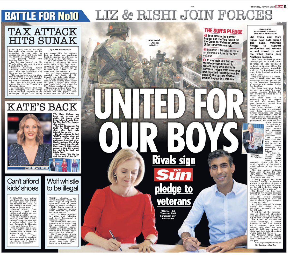 July 28 - @trussliz promises @TheSun she'll keep a Cabinet-level ...