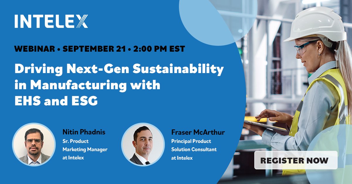 Intelex Technologies ULC on Twitter: "While #EHS strategies continue to gain momentum, #ESG has ...