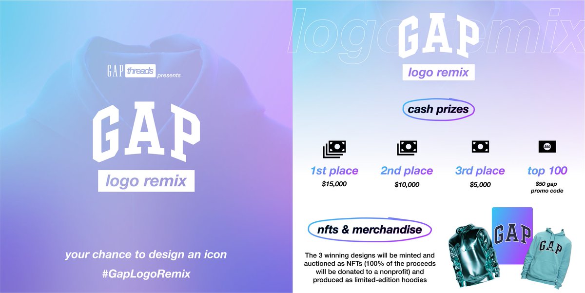 Behance on Twitter: "Behance and @Gap invite you to reimagine the iconic GAP logo for a chance ...