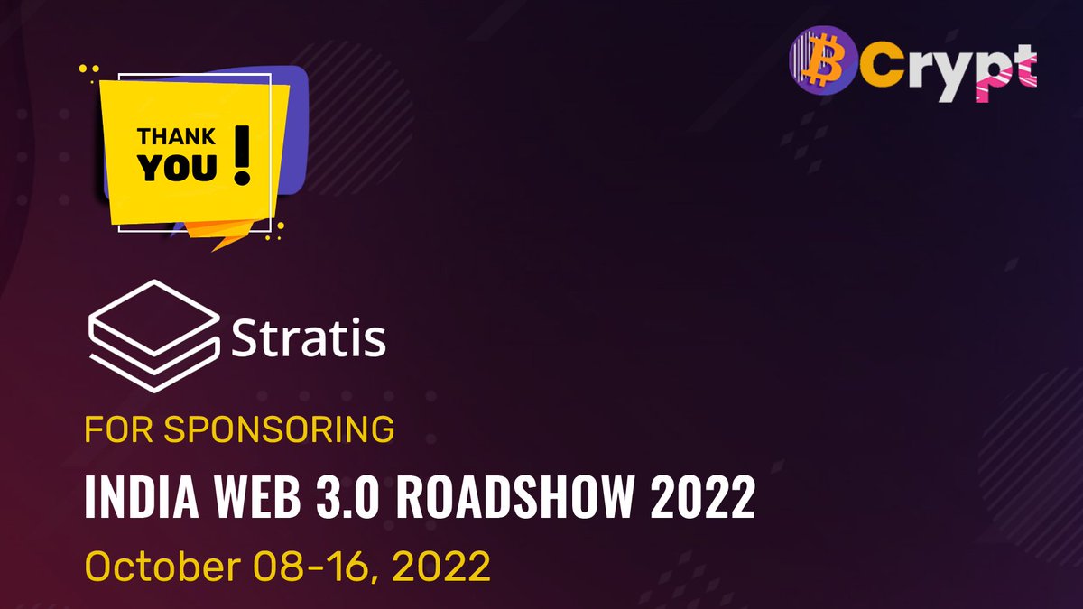 GLOBAL TECH CONFERENCES on Twitter: "Thank you @stratisplatform for sponsoring BCrypt Conference ...