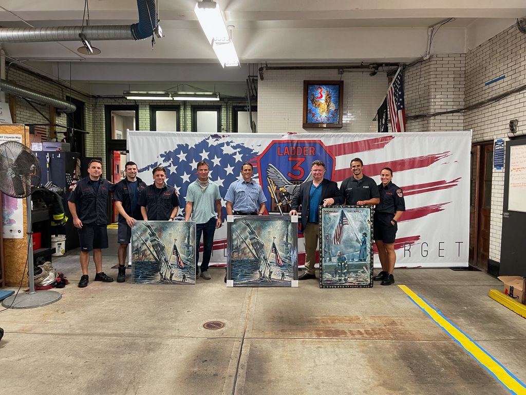 The FDNY thanks Artist Phillip Corley on his donation of paintings ...