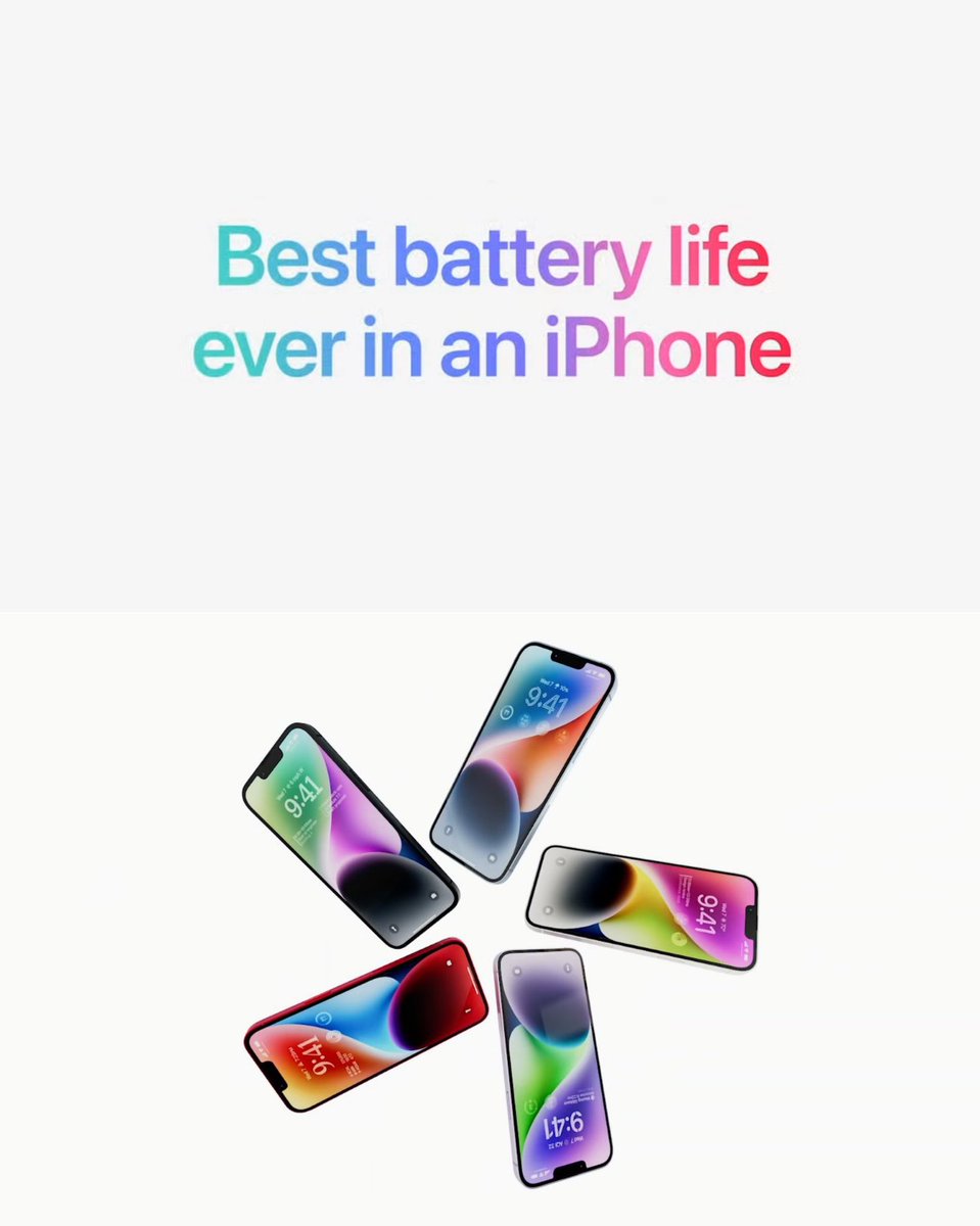 Pop Crave on Twitter: "Apple says the iPhone 14+ will have the best battery life ever in an ...