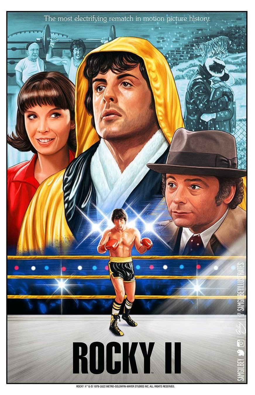 Rocky 2 Poster Apollo Creed Vs The Stallion Chicken Uncoated Poster