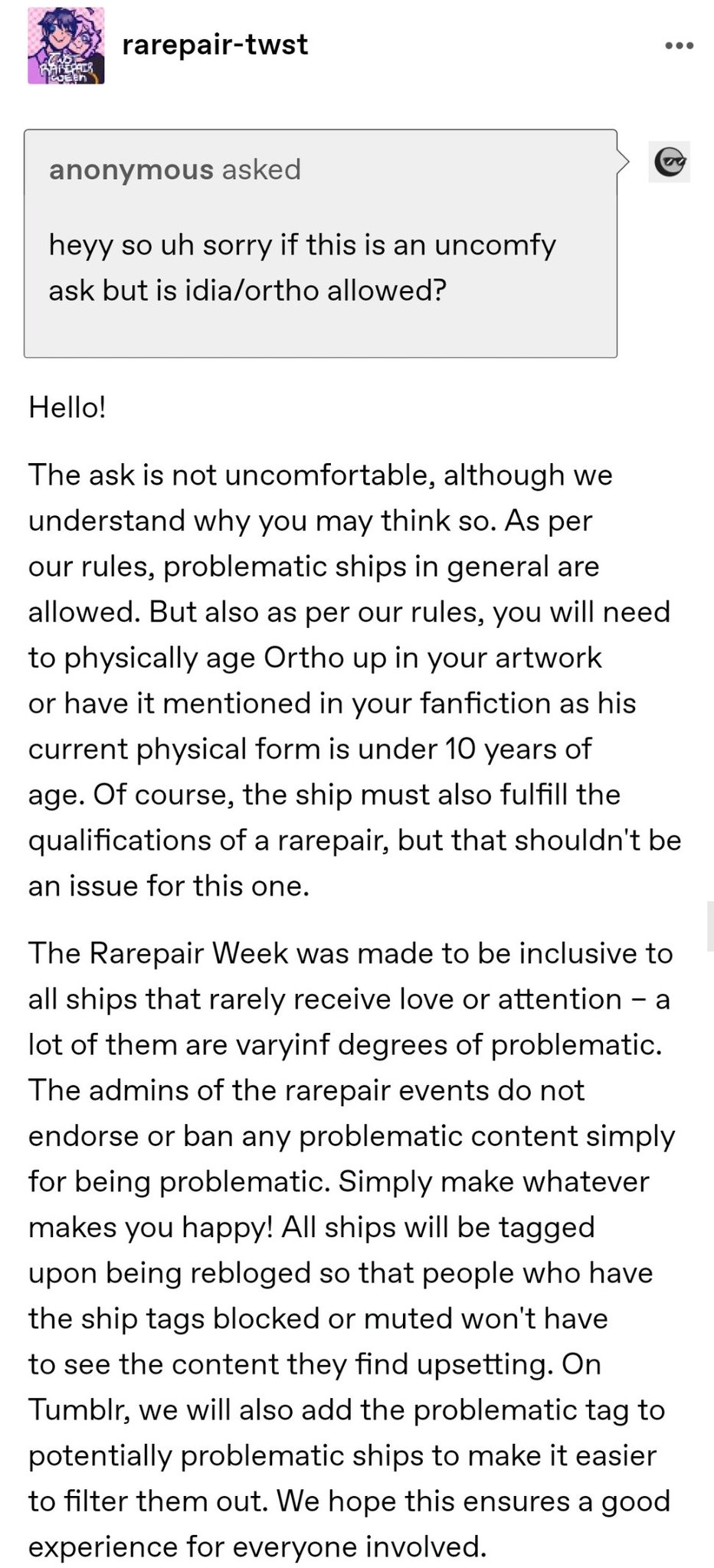 Twst Rarepair Week on Twitter: "If you have any questions, feel free to send them to us through ...