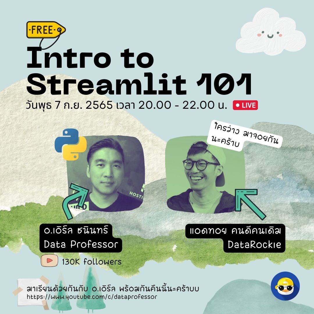 streamlit on Twitter: "RT @thedataprof: Hey friends, Yesterday I did an Intro to @Streamlit 101 ...