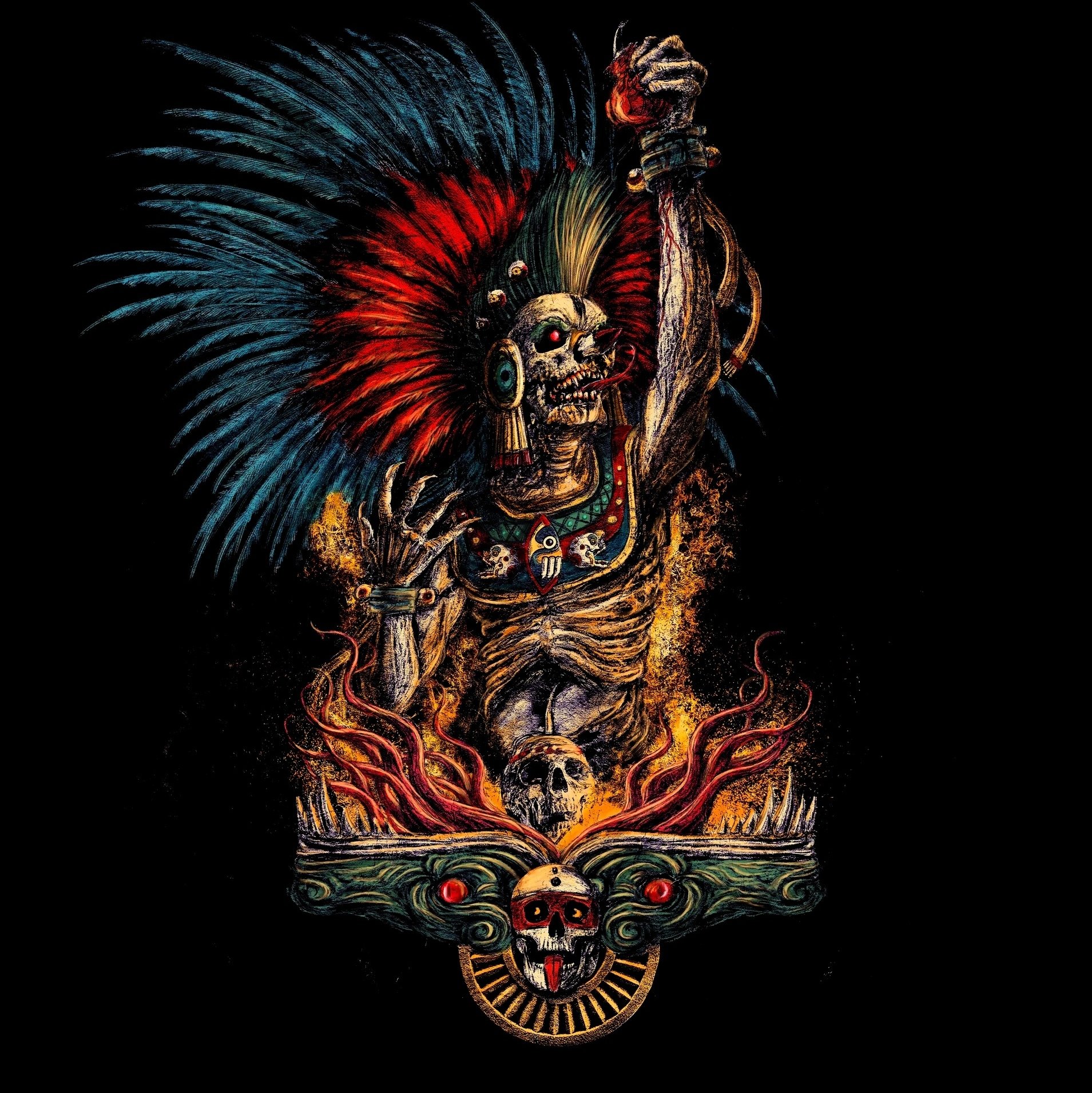 Aztec God Of Death Mictlantecuhtli