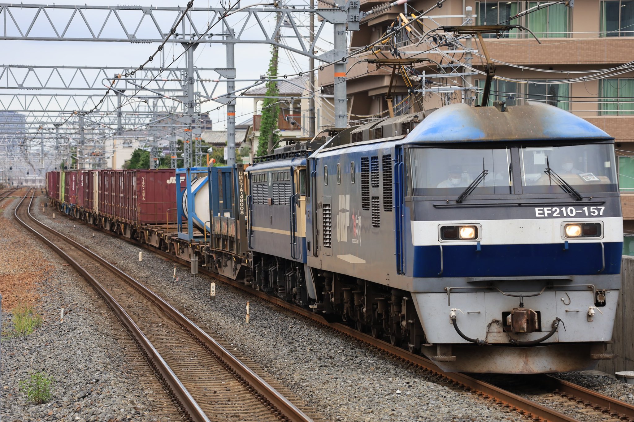 昔 鉄ちゃん on Twitter: "2022.9.8 EF210 157+ムドEF65 2091+コキ 5085レ この後の5087レのEF65 2127を撮りたかったのですが、島田駅の ...