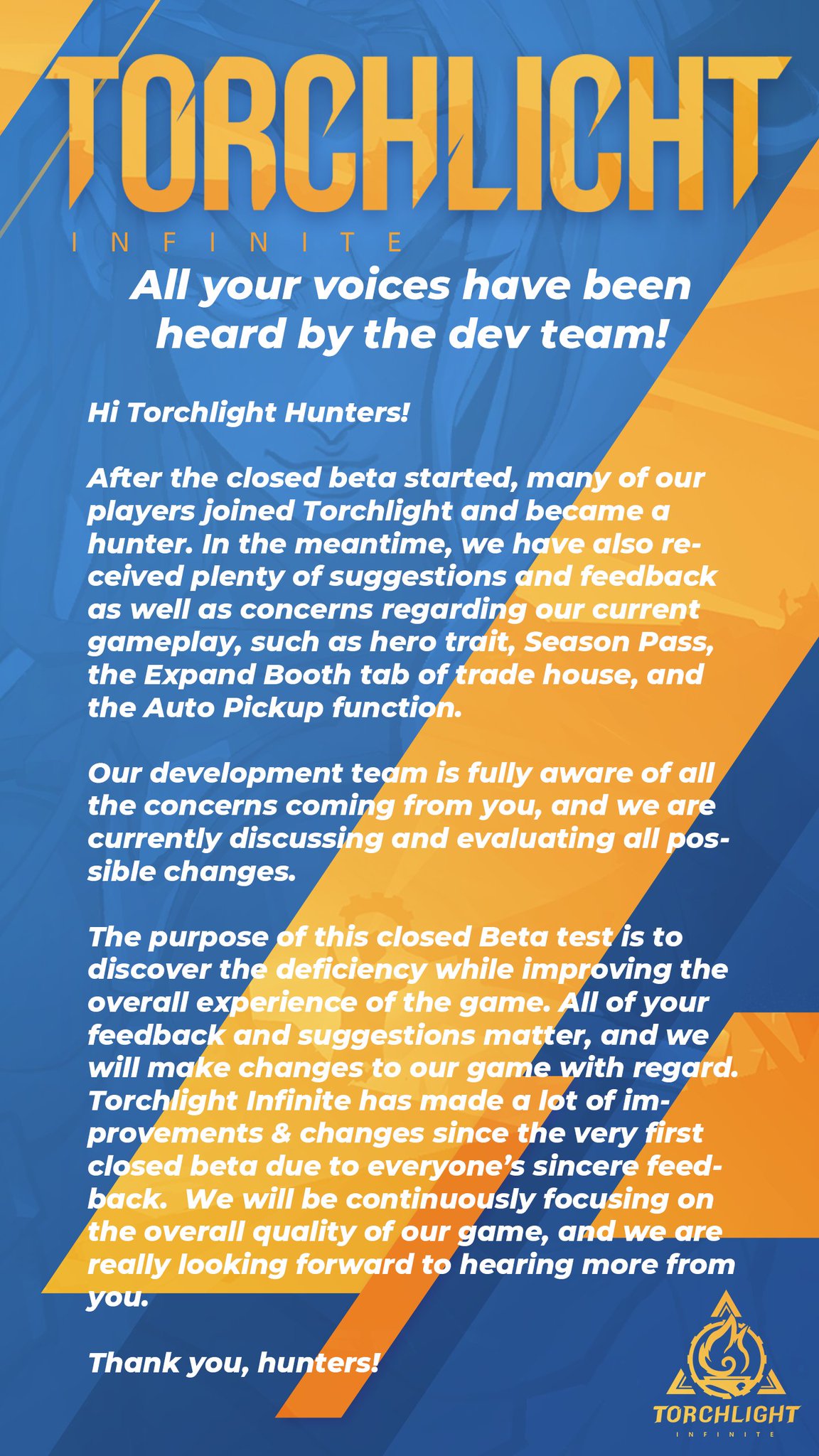 Torchlight: Infinite on Twitter: "👂All your voices have been heard by the dev team! Please tell ...