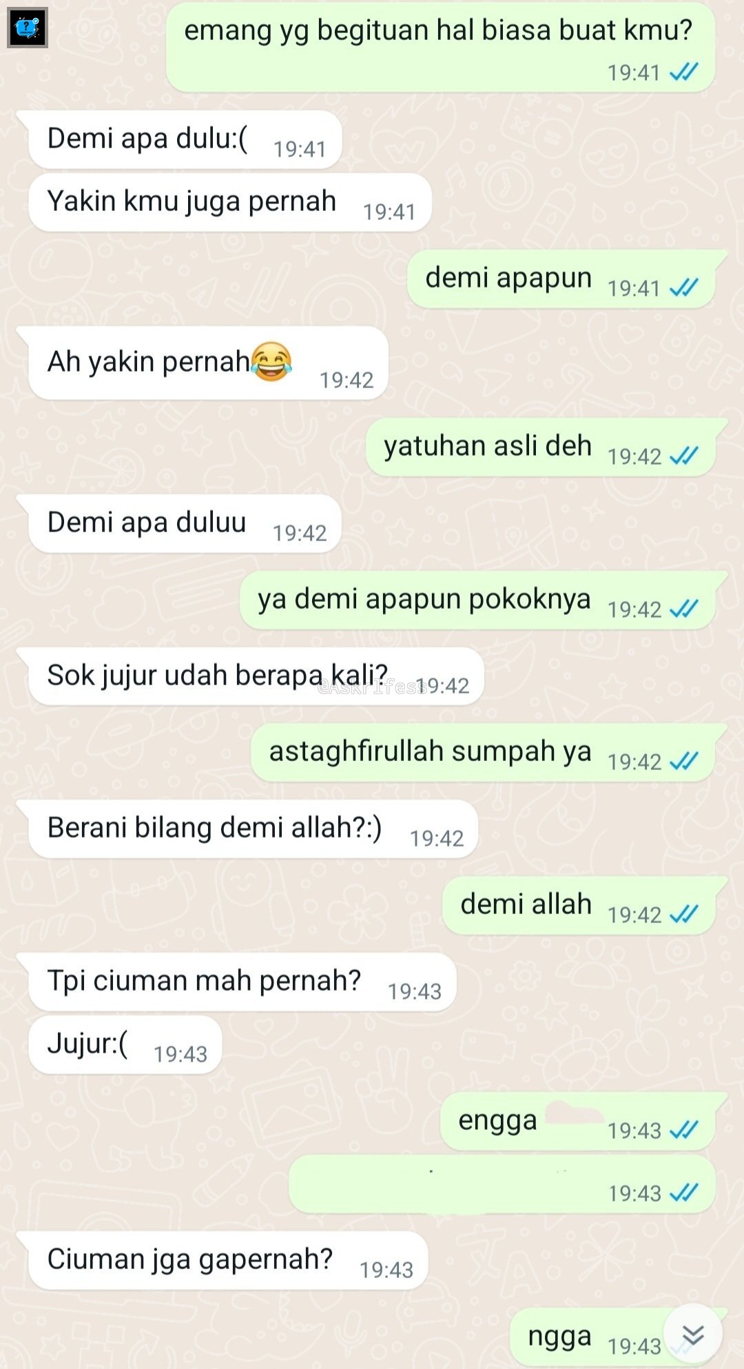 Askrlfess on Twitter: "[ASKRL] Lagi PDKT padahal. Kalian kalau di ...