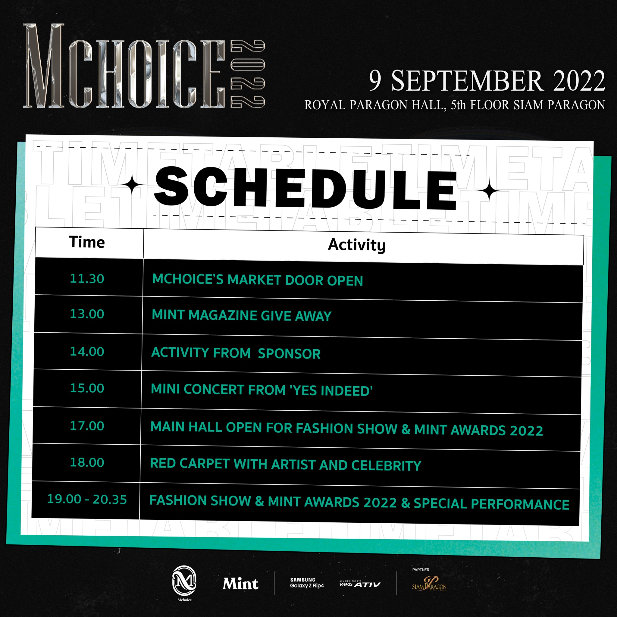 Mchoice Official on Twitter: "ตารางกิจกรรม สำหรับงาน Mchoice 2022 ในวันที่ 9 กันยายน 2565 ณ ...