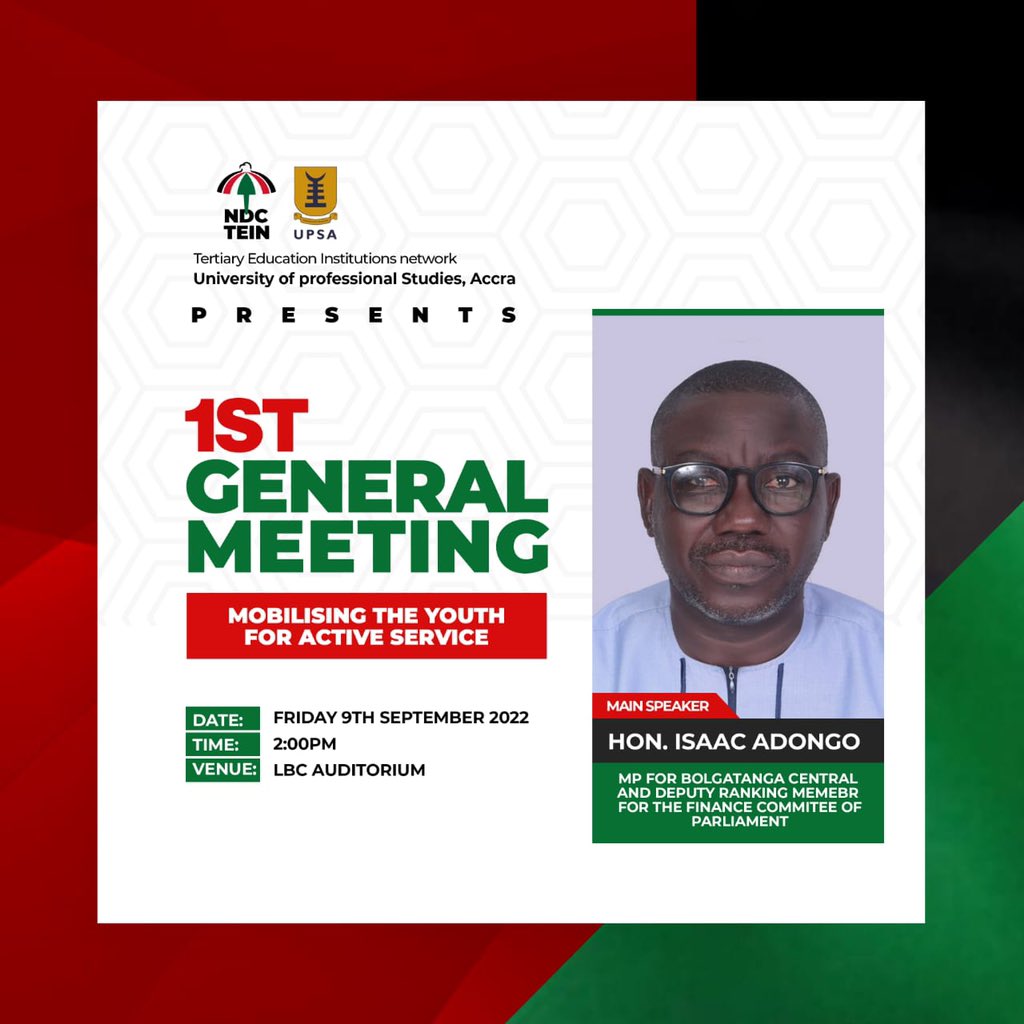 National TEIN NDC on Twitter: "1st General meeting takes off tomorrow at @TEINUPSA"