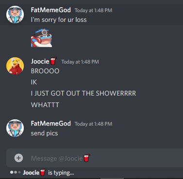 Socksfor1 on Twitter: "@FatMemeGod ???? show the rest of the dms" / Twitter