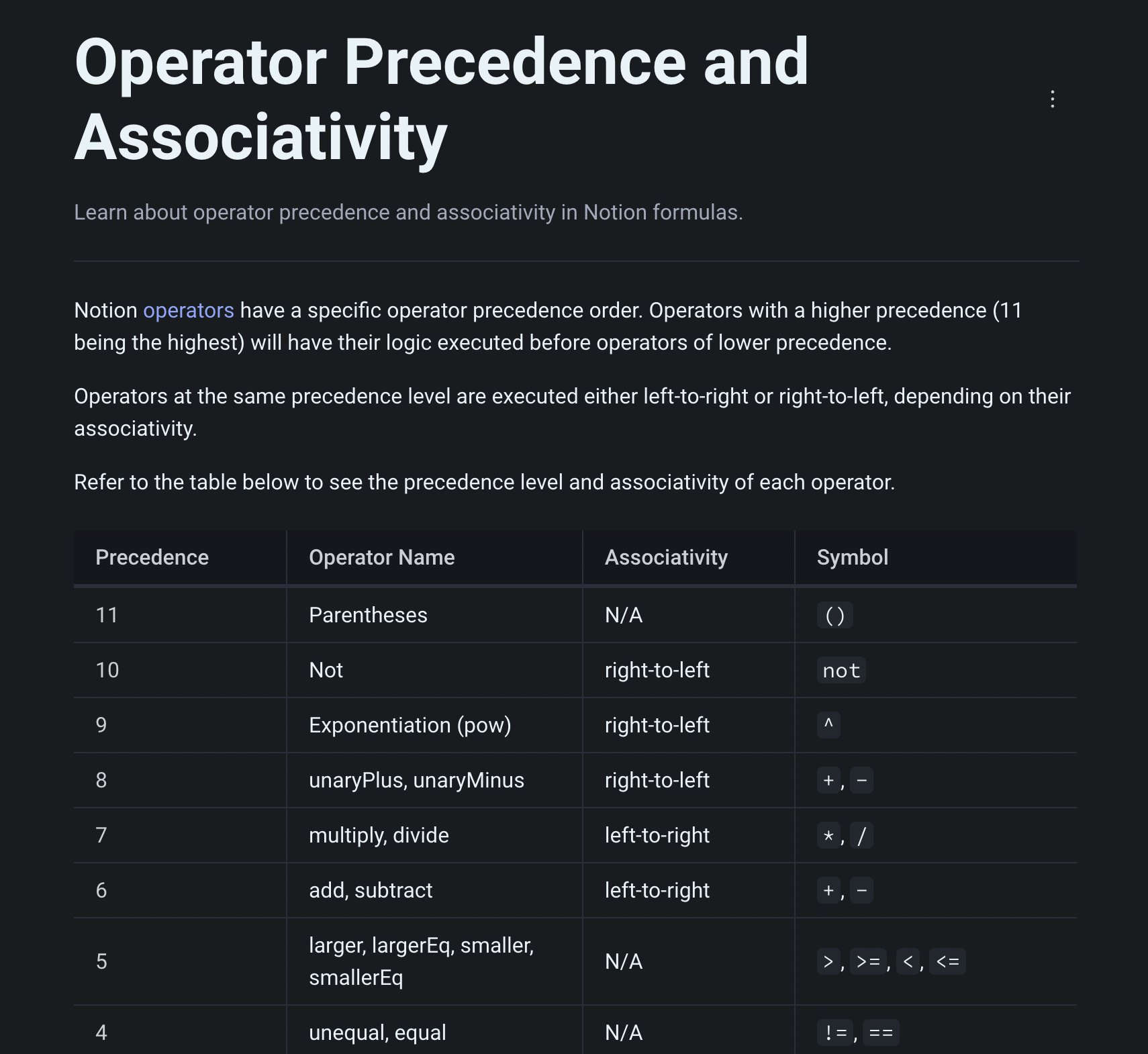 Thomas Frank on Twitter: "Just published a COMPLETE reference guide for @NotionHQ formulas ...