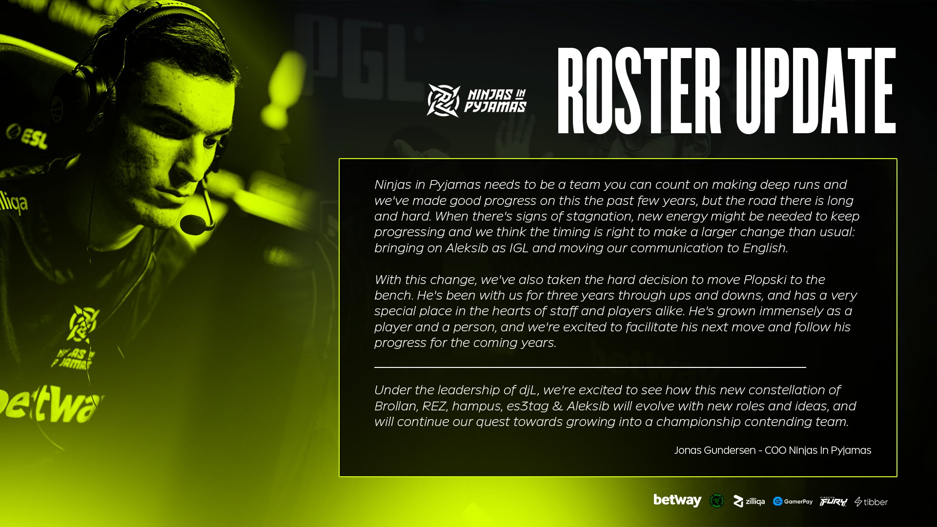 NIP CS:GO on Twitter: "Roster Update: https://t.co/JF4JcyTlnb" / Twitter