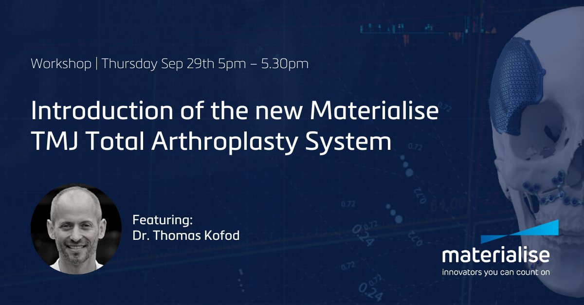 Materialise on Twitter: "Discover the new Materialise #TMJ Total Arthroplasty System at #EACMFS ...