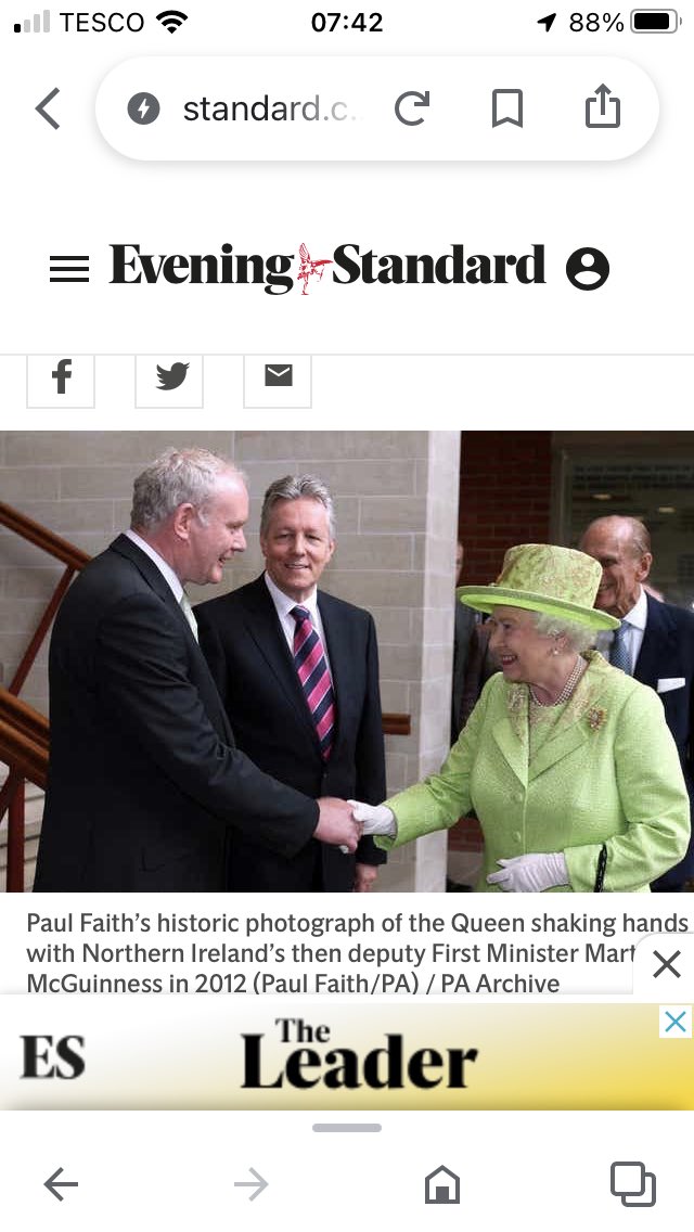 Sue Chadwick on Twitter: "Perhaps Eire could learn from the Queen and ...