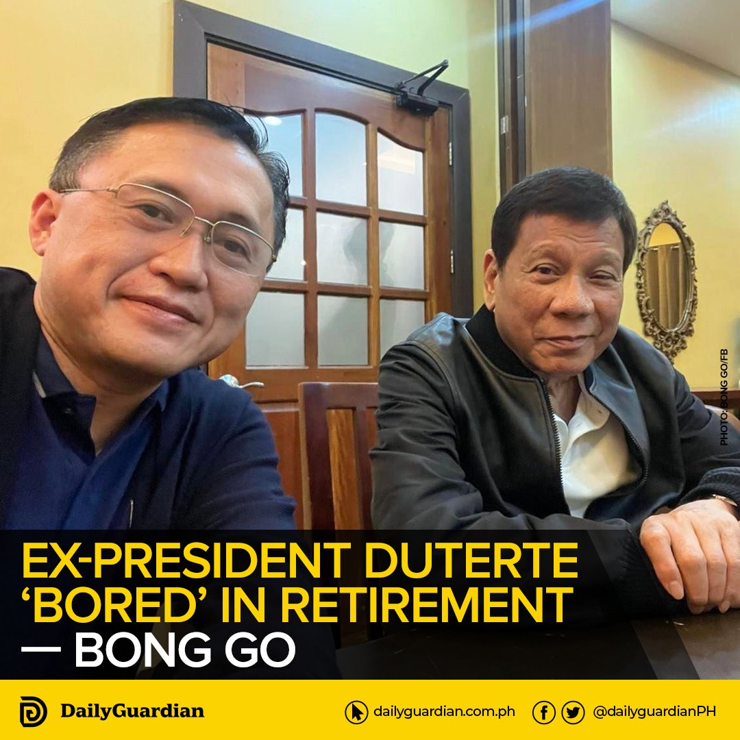 Daily Guardian on Twitter: "Former President Rodrigo Duterte is “bored” with his life as a ...