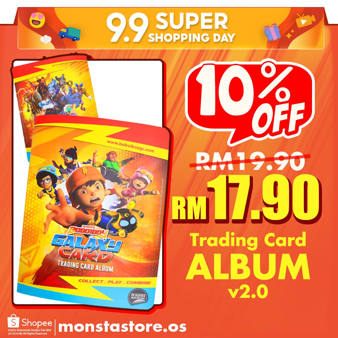 BoBoiBoy on Twitter: "ONLY TODAY! SHOPEE 9.9 SALE on #BoBoiBoy and #PapaZola items! Go to SHOPEE ...