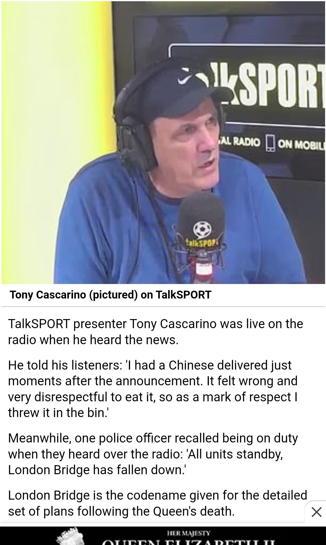 Sean on Twitter: "A solemn Tony Cascarino is broadcasting on Talksport. Who better to cover this ...