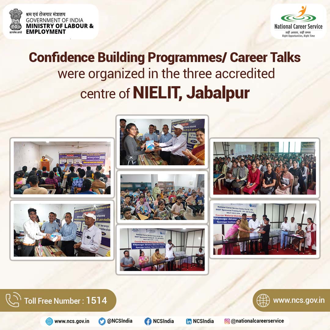 National Career Service - India on Twitter: "Confidence Building Programmes/ Career Talks and ...