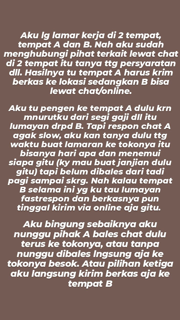 Baca Rules (bit.ly/worksfess) on Twitter: "Work! Pleaseee banget minta sarannya dong guys ...