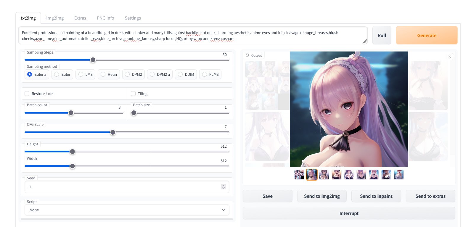 由井河あきら on Twitter: "Stable Diffusion web UI(AUTOMATIC1111版)でもwaifu diffusion使えますね。ckpt入れ替えるだけ ...