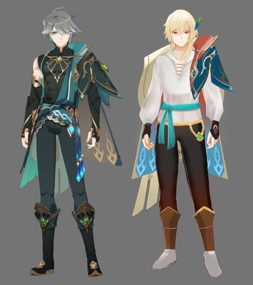 hourly alhaitham 🌱 on Twitter: "BEST DUO 🌱🌿 kaveh model by @/genshinBLANK #genshinleaks # ...