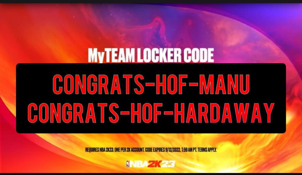 NBA 2K23 Locker Codes on Twitter: "🚨 #LockerCodes #2KDay 🚨 CONGRATS-HOF-MANU CONGRATS-HOF ...
