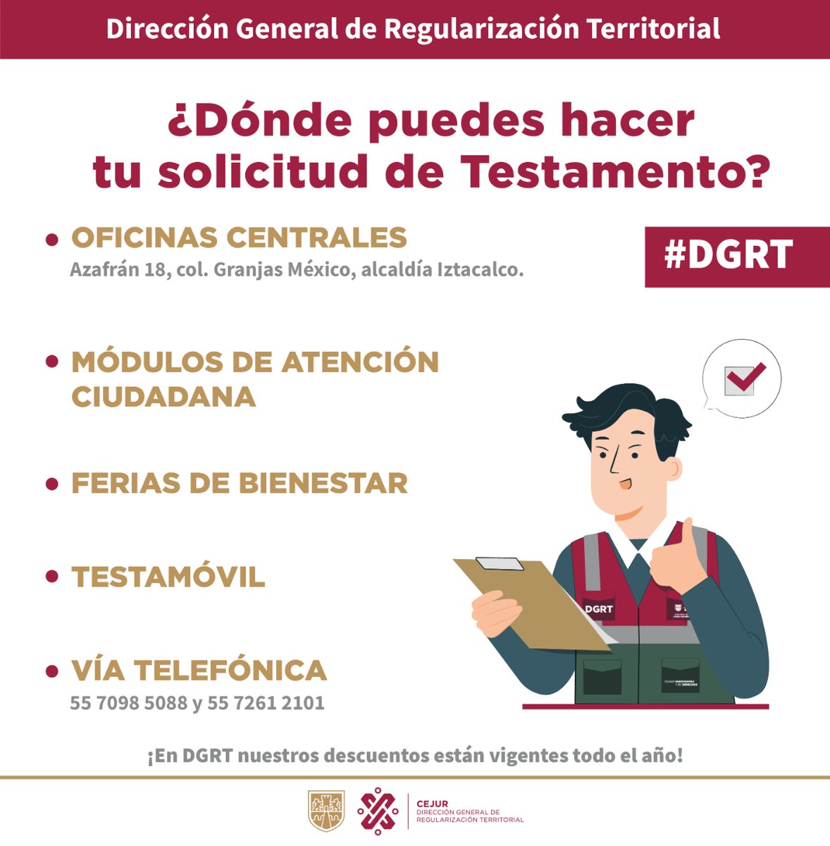 Dirección General de Regularización Territorial on Twitter: "Acércate a la #DGRT y haz tu ...