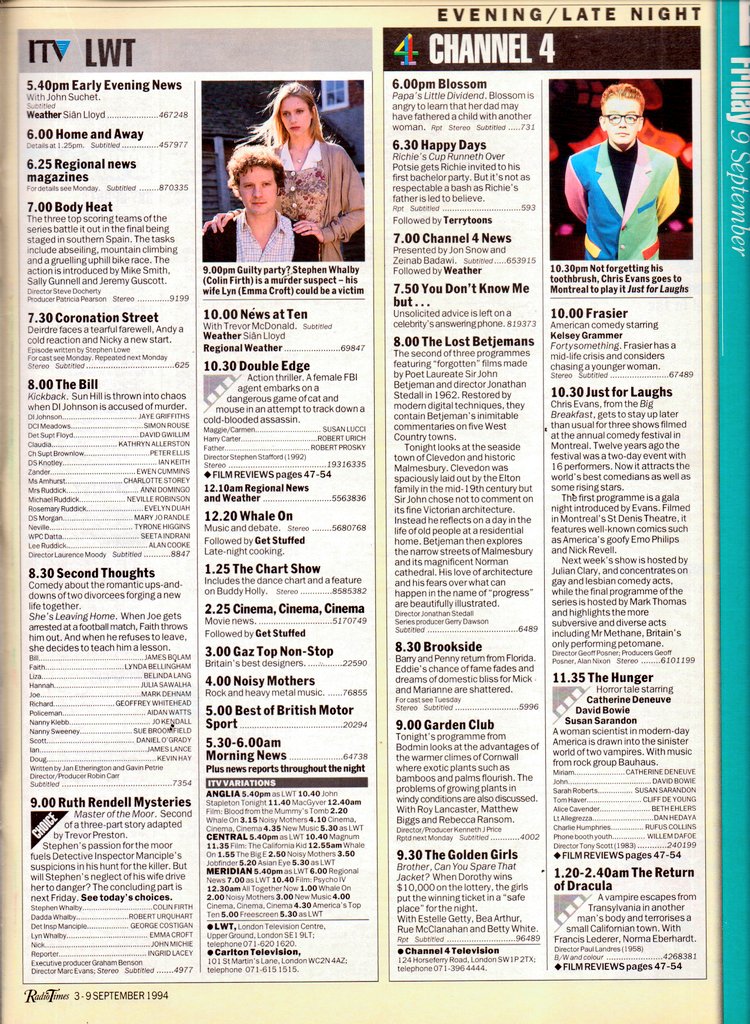 Graeme Wood on Twitter: "RT @woodg31: TV📺9/9/94 ITV 4.15:Avenger Penguins 4.40:Knightmare 5.10 ...