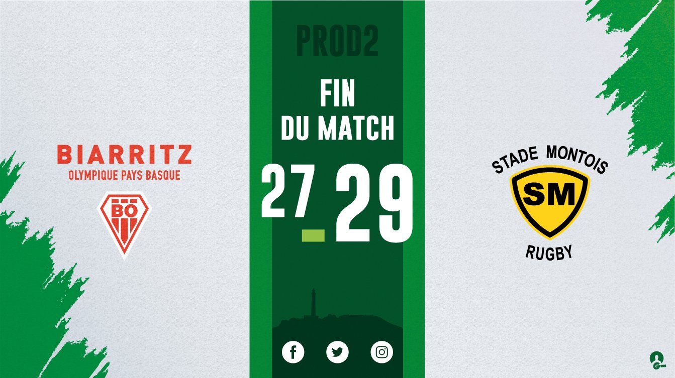 Infos Prod2 on Twitter: "Fin du match entre le @BOPBweb face au @SMR_Rugby #Prod2 #Rugby #J3 ...