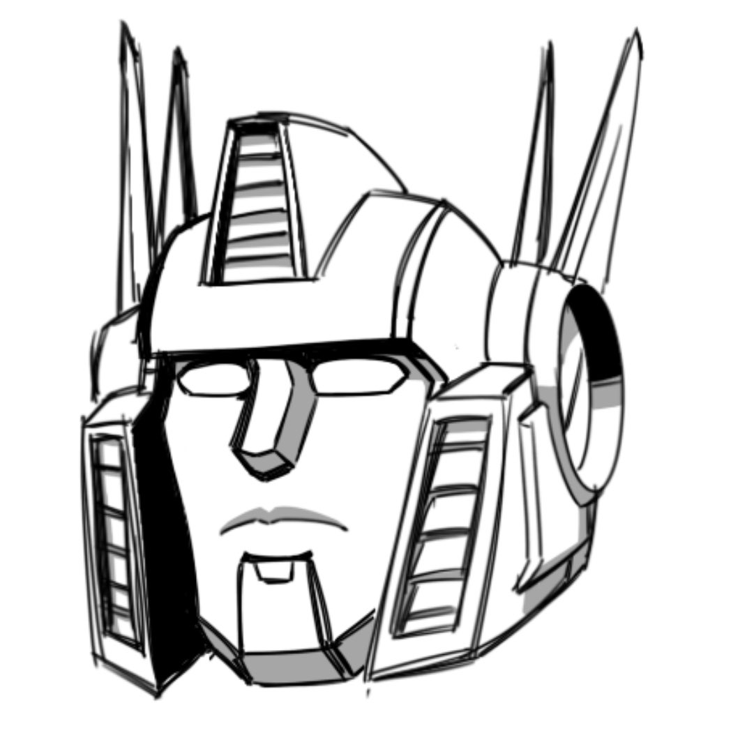 Optimus Prime Face Coloring Page