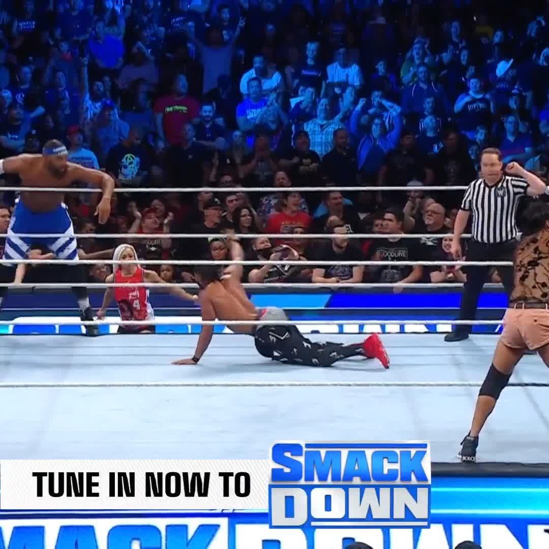 WWE on Twitter: ".@AngeloDawkins shot out of a cannon! #SmackDown"