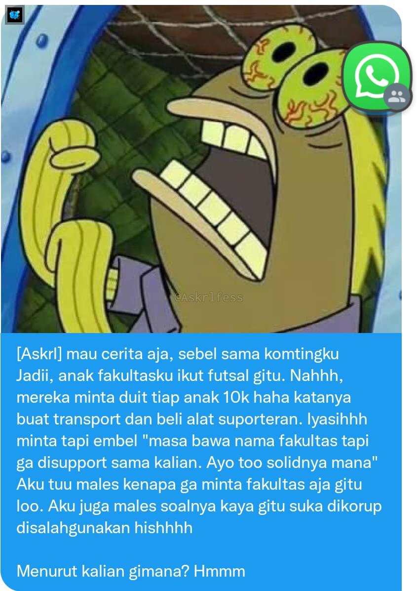 Askrlfess on Twitter: "[Askrl] menurut kalian gimana? Huhu sebel banget https://t.co/bWOi61e754 ...