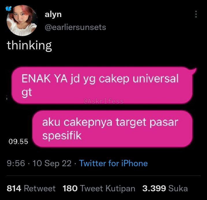 Askrlfess on Twitter: "[Askrl] cakep universal?? https://t.co ...